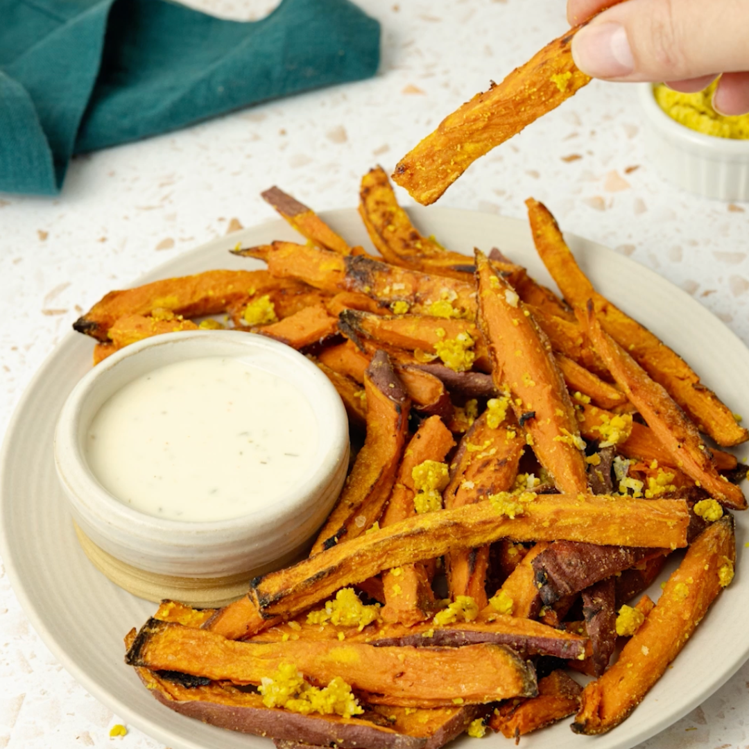 Golden Chedda Sweet Potato Fries – Farmer Foodie